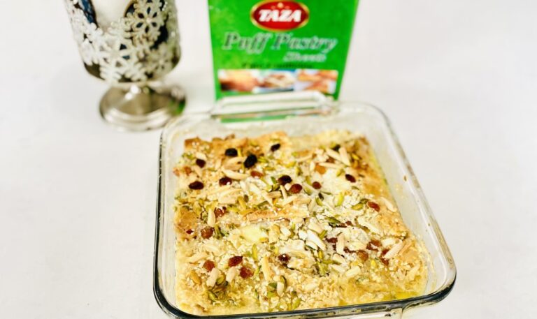 Arabic Dessert for Eid: Umm Ali with Taza Puff Pastry - Muslim Moms